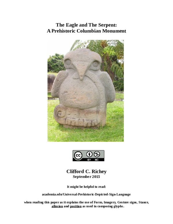 (PDF) The Eagle and The Serpent: A Prehistoric Columbian Monument