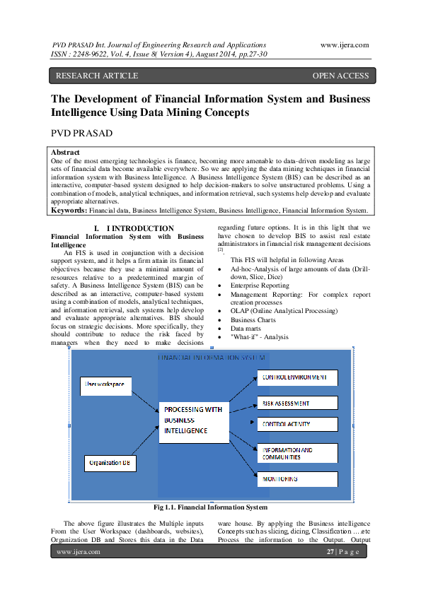 (PDF) The Development of Financial Information System and Business ...