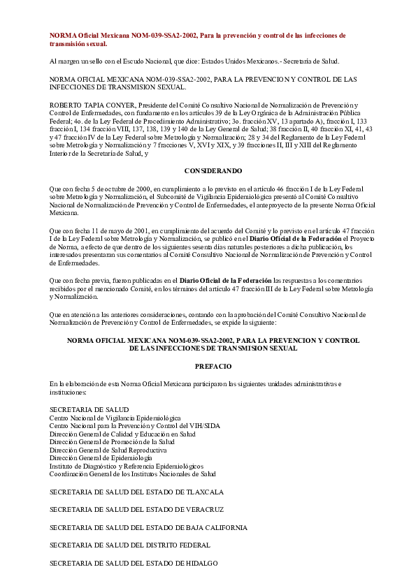 (PDF) NORMA Oficial Mexicana NOM-039