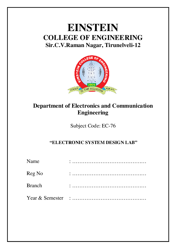 (PDF) EC76-Electronics System Design Lab