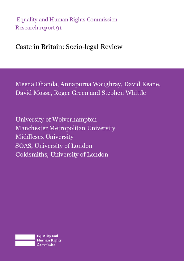 (PDF) Equality and Human Rights Commission Research Report 91 (2014 ...