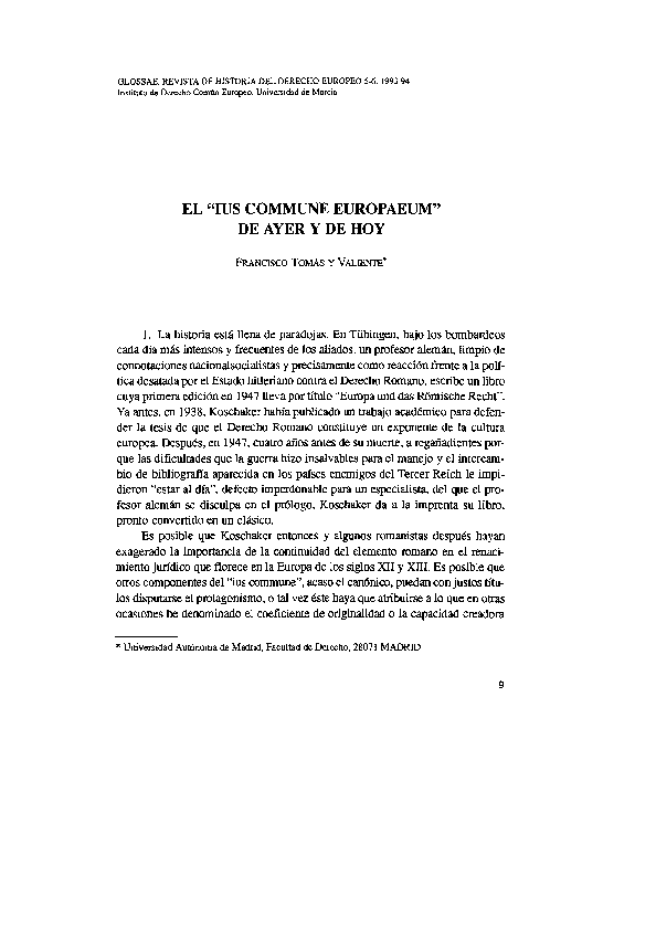 (PDF) Instituto de Derecho Común Europeo. Universidad de Murcia EL "IUS ...