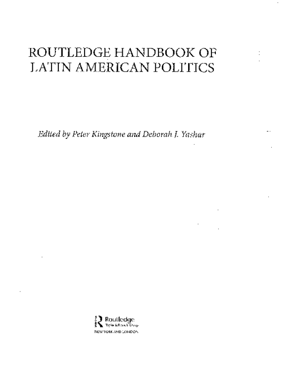 (PDF) "Decentralization and Federalism," in Peter Kingstone and Deborah ...
