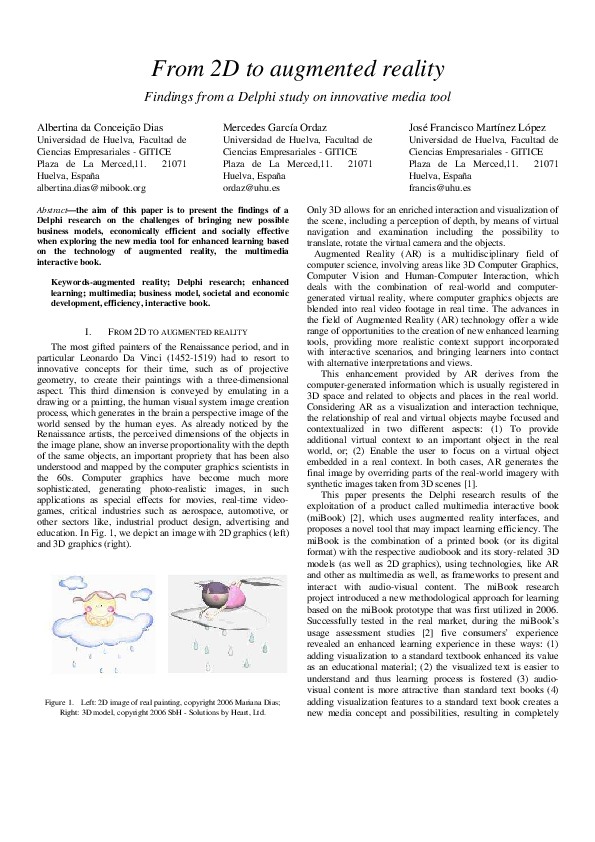 (PDF) From 2D to augmented reality Findings from a Delphi study on ...