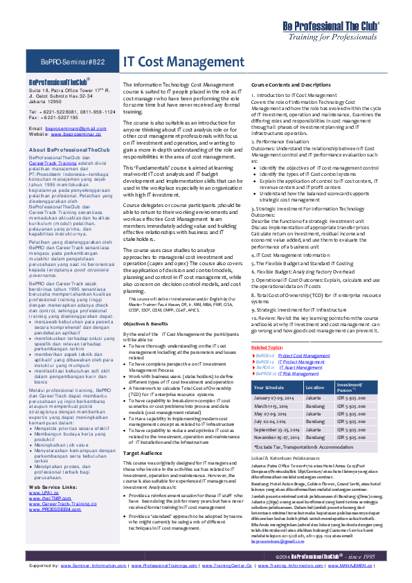 (PDF) IT Cost Management