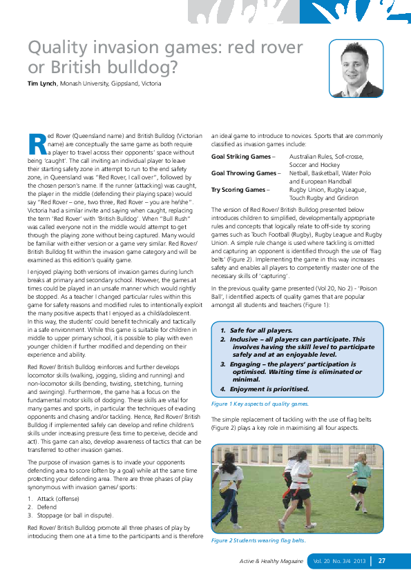 (PDF) Quality invasion games: red rover or British bulldog? doi: 10. ...