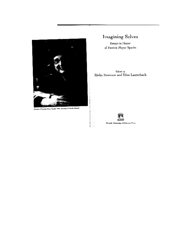 (PDF) Imagining Selves: Essays in Honor of Patricia Meyer Spacks