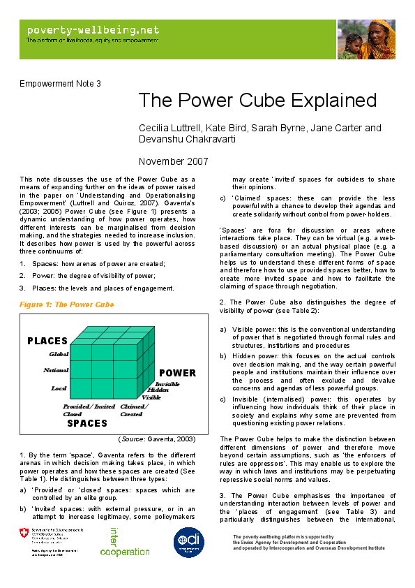 (PDF) The power cube explained