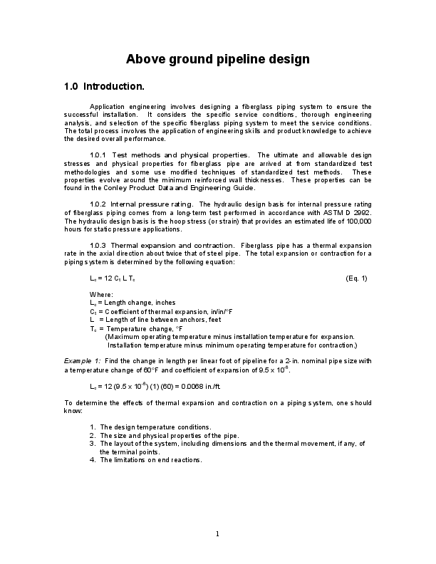 (PDF) Above Ground Pipeline design