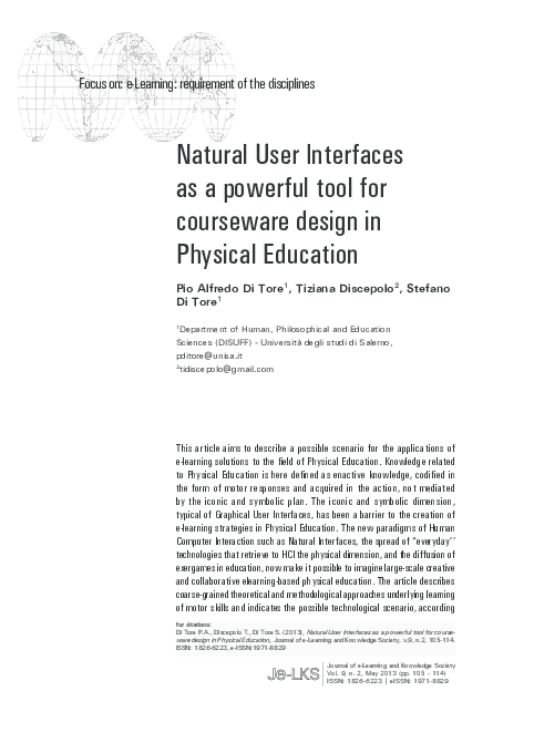 (PDF) Natural User Interfaces as a powerful tool for courseware design ...