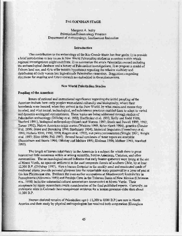 (PDF) Colorado Prehistory: A Context for the Rio Grande Basin. "Review ...
