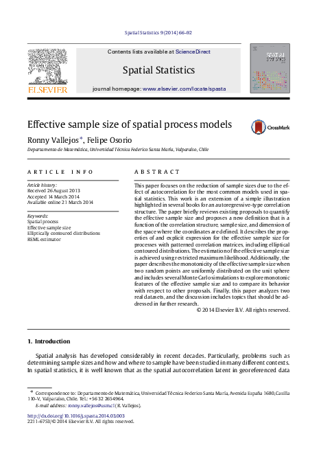 (PDF) Reshetov LA Effective sample size of spatial process models