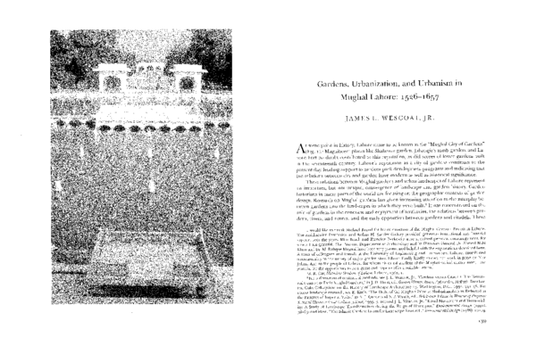 (PDF) Gardens, Urbanization, and Urbanism in Mughal Lahore: 1526-1657