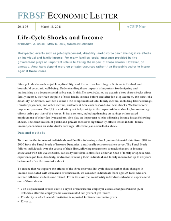 (PDF) Life-cycle shocks and income | Colin Gardiner - Academia.edu