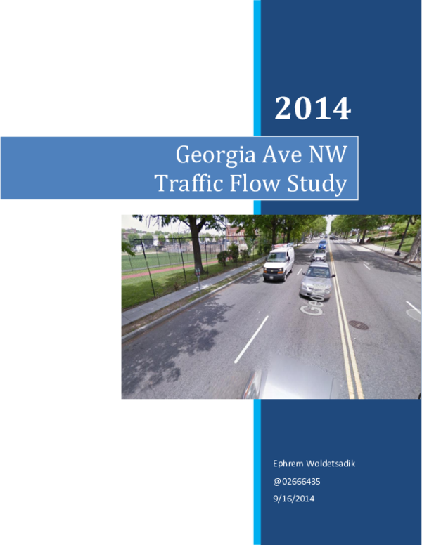 (DOC) Traffic Flow Study