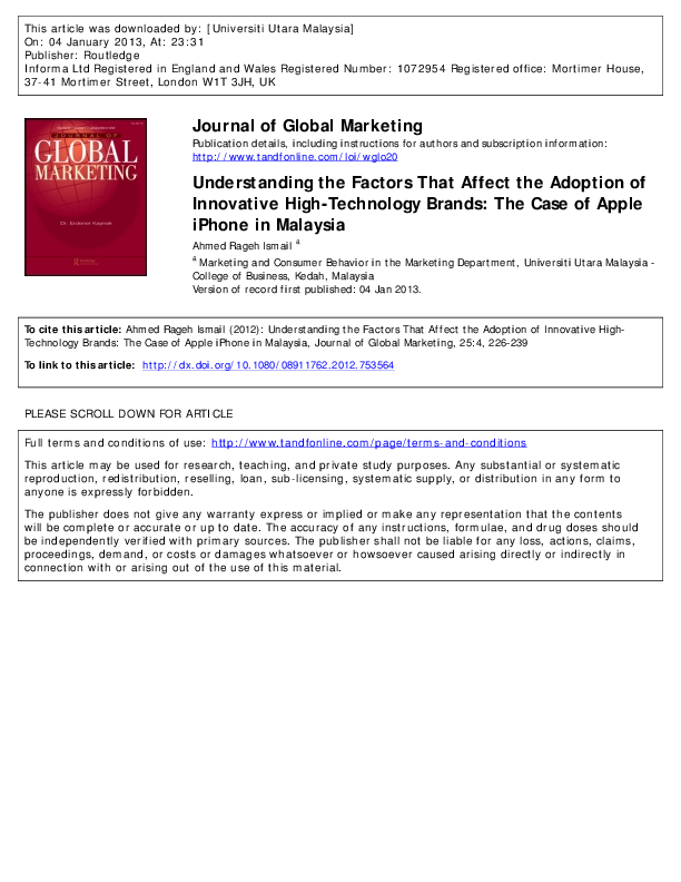 (PDF) Understanding the Factors That Affect the Adoption of Innovative ...