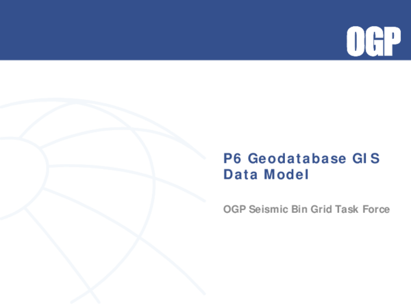 Ogp P6 Gis Data Model
