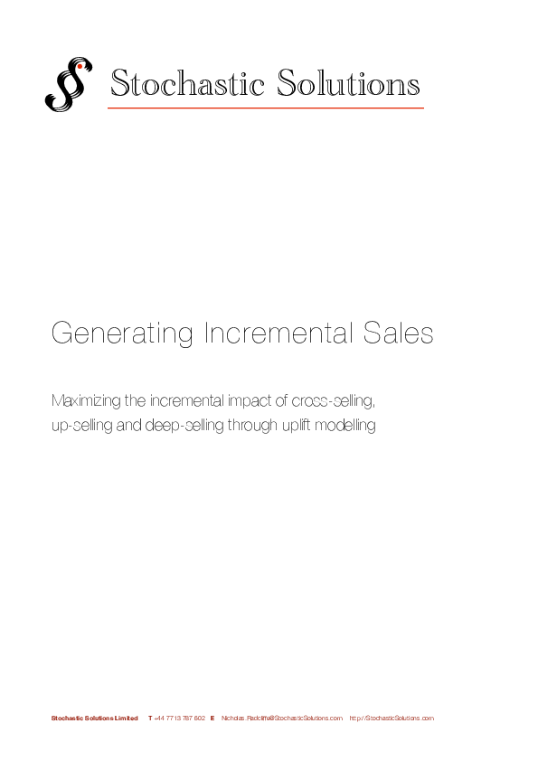 (PDF) Generating Incremental Sales : Maximizing the incremental impact ...
