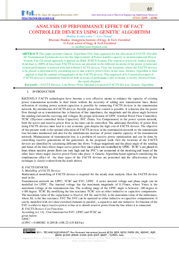 (PDF) ANALYSIS OF PERFORMANCE EFFECT OF FACT CONTROLLER DEVICES USING ...