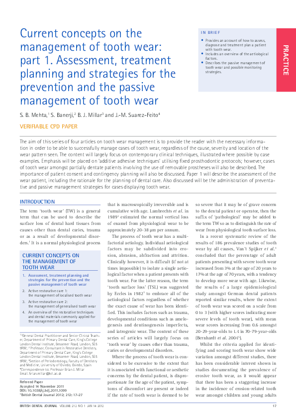 (PDF) tooth wear