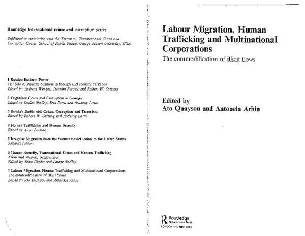 (PDF) Labour Migration, Human Trafficking and Multinational ...