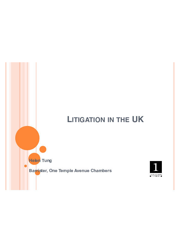 (PDF) Litigation in the UK