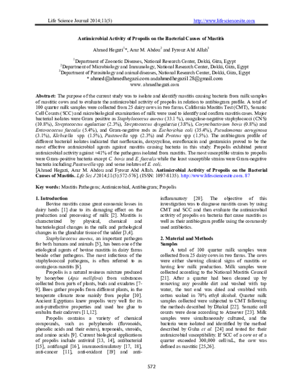 (PDF) Antimicrobial Activity of Propolis on the Bacterial Causes of ...