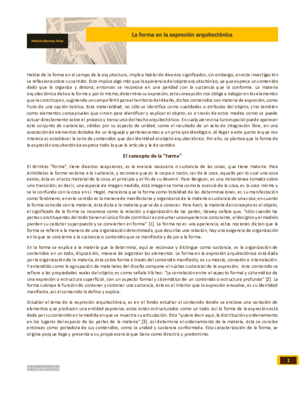 (PDF) La forma en la expresión arquitectónica
