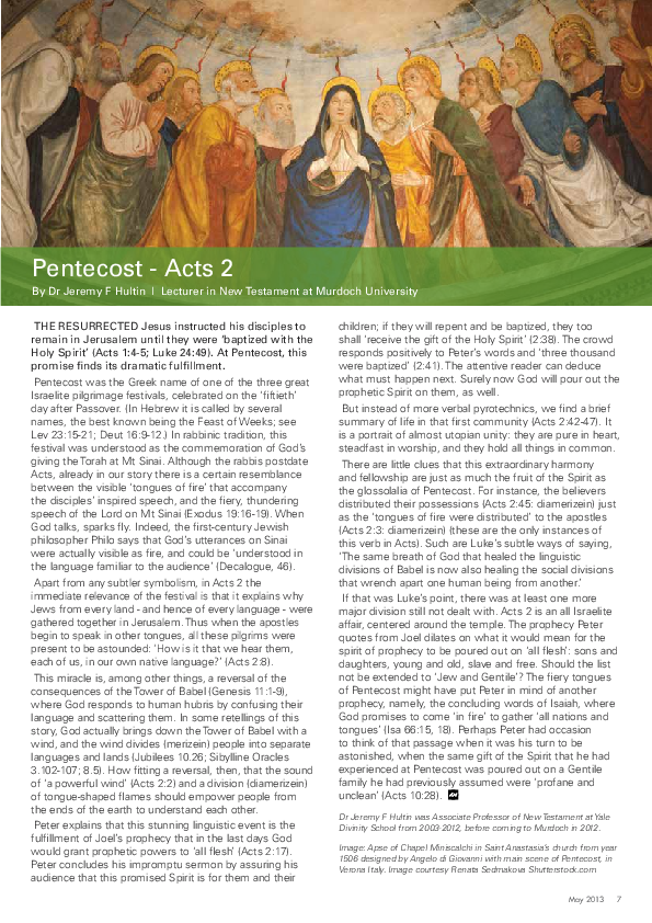 (PDF) Pentecost and Acts 2