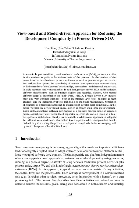 (PDF) View-based and Model-driven Approach for Reducing the Development Complexity in Process ...