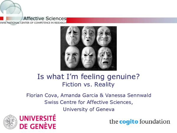 (PPT) Is what I'm feeling genuine? Fiction vs. Reality