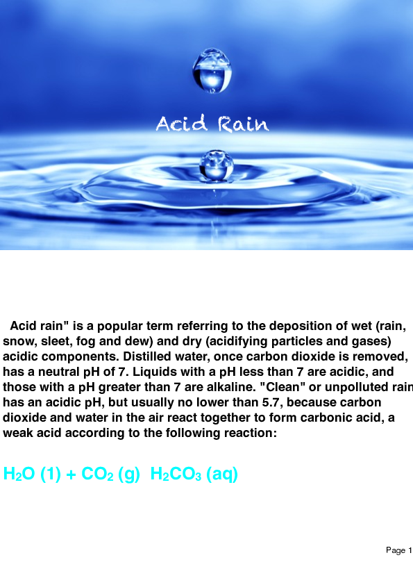 (PDF) Acid Rain