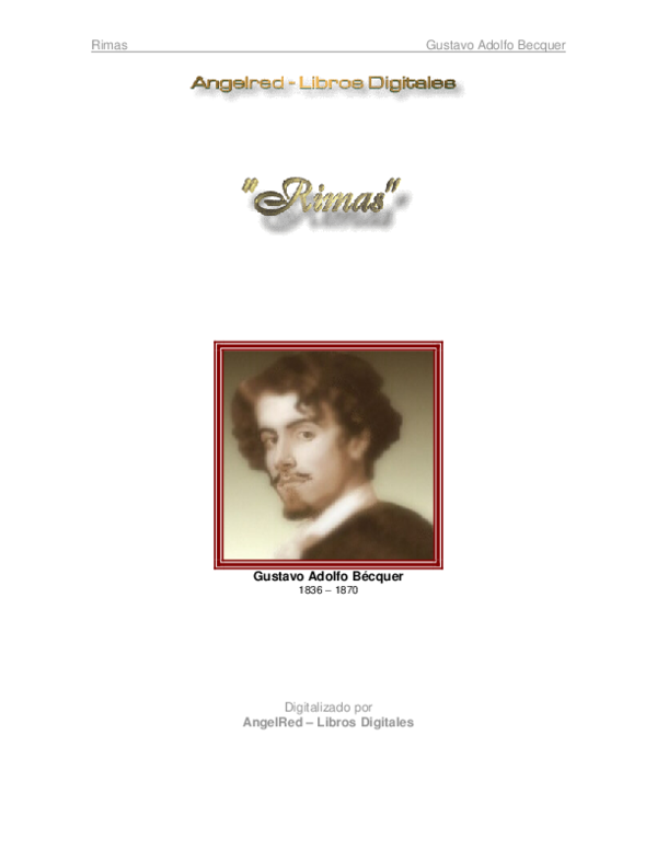 (PDF) Rimas, Gustavo Adolfo Bécquer
