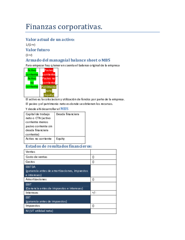 (DOC) Finanzas corporativas EBIT