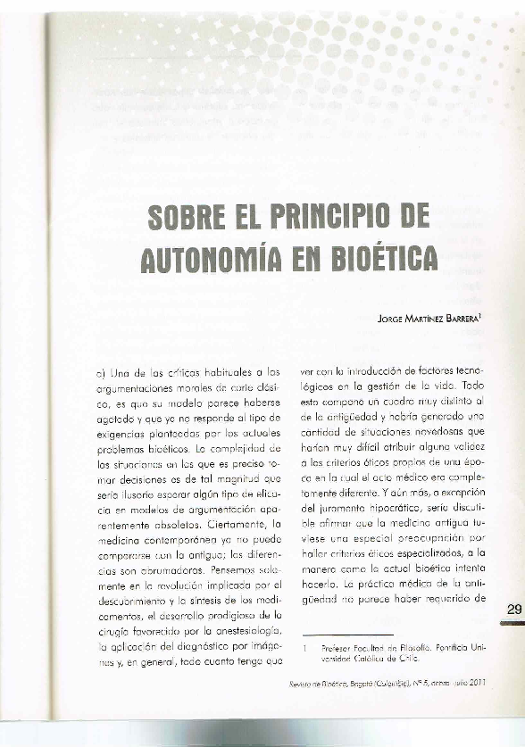 (PDF) Sobre el principio de autonomía en bioética