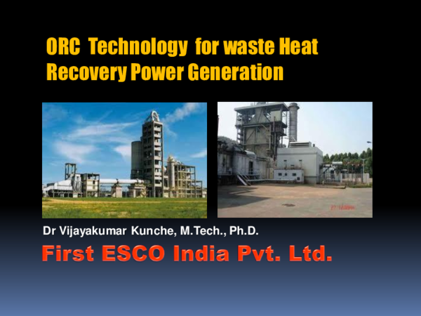 (PDF) ORC Technology for waste Heat Recovery Power Generation