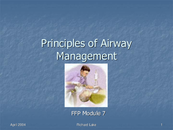 (PPT) Airway management