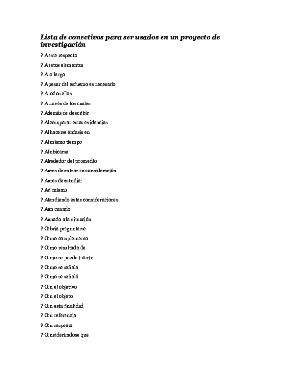 (DOC) Lista de conectivos