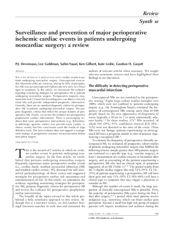 (PDF) 2014 ESC/ESA Guidelines on non-cardiac surgery: Cardiovascular ...
