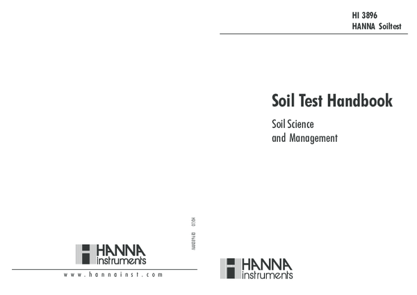 (PDF) Soil Test Handbook Soil Science and Management