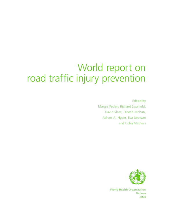 (PDF) World report on road traffi c injury prevention