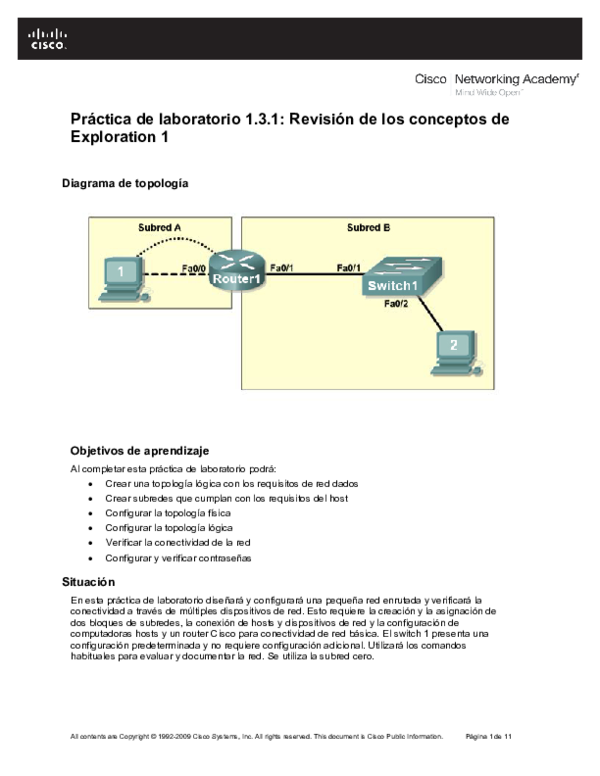 (PDF) CCNA Exploration Conmutación y conexión inalámbrica de LAN: Diseño de la LAN Práctica de ...