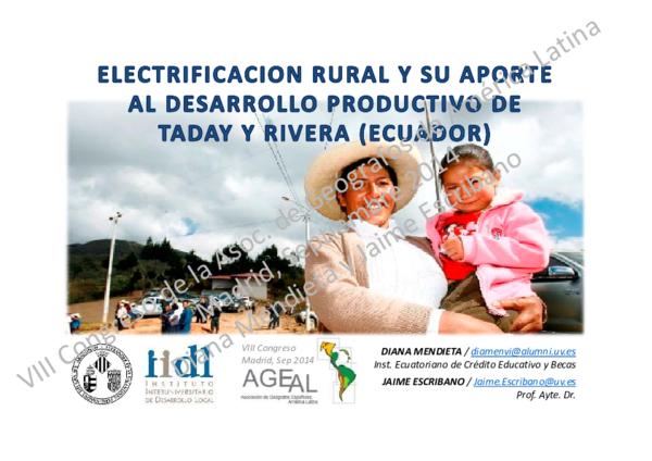 (PDF) Electrificación rural y su aporte al desarrollo productivo de ...