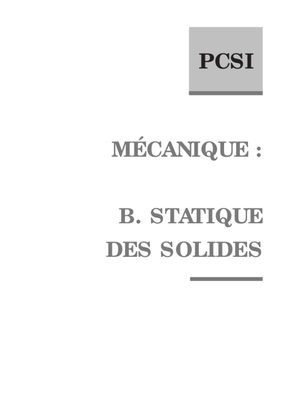 (PDF) Statique des solides