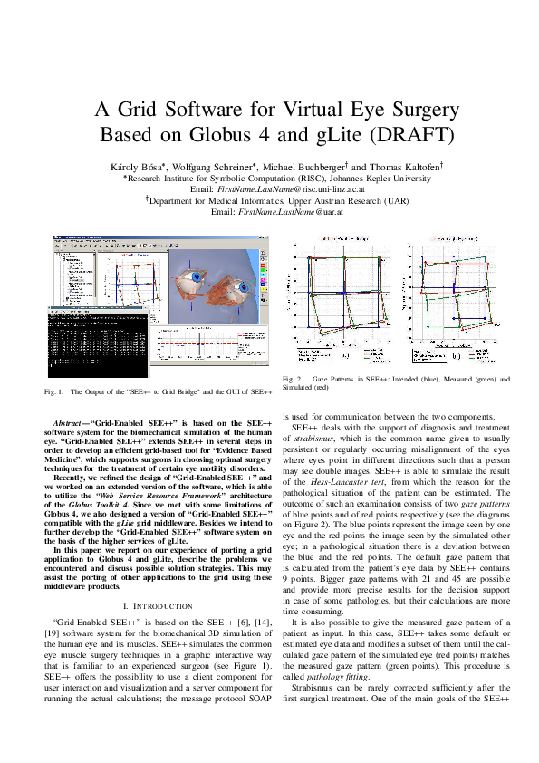 (PDF) A Grid Software for Virtual Eye Surgery Based on Globus 4 and gLite