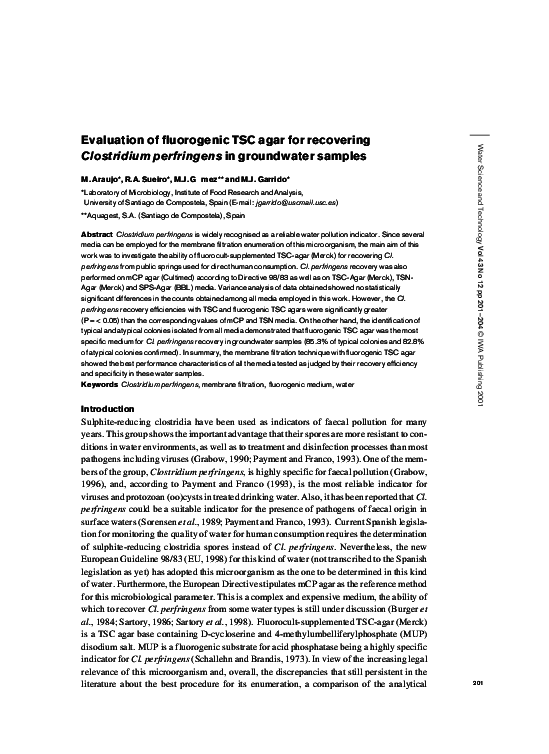 (PDF) Evaluation of fluorogenic TSC agar for recovering Clostridium ...