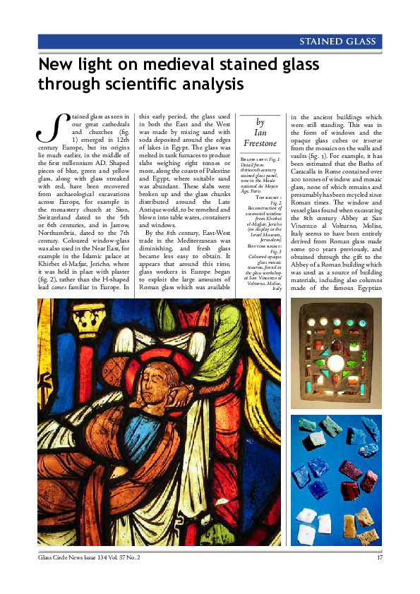 (PDF) New Light on Medieval Stained Glass through Scientific Analysis
