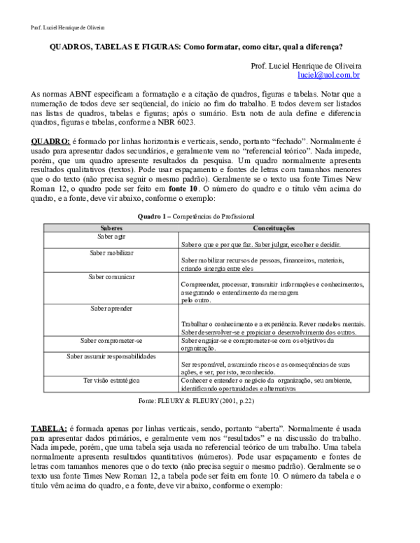 (DOC) QUADROS, TABELAS E FIGURAS: Como formatar, como citar, qual a ...