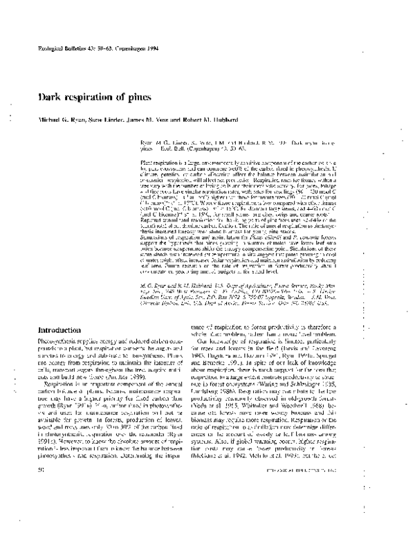 (PDF) Dark respiration of pines