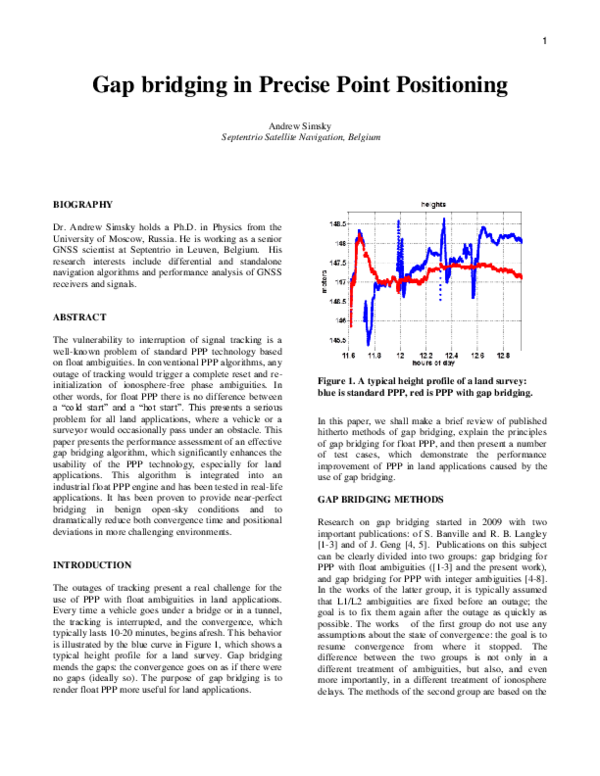 (PDF) Gap Bridging in Precise Point Positioning